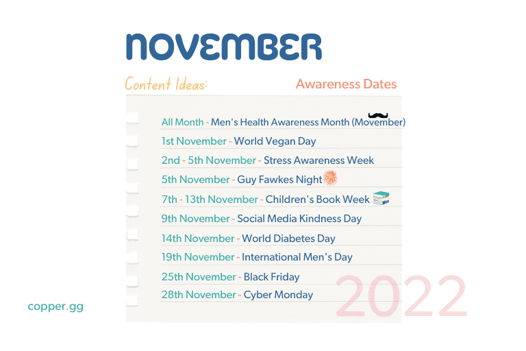 November 2022 Content Ideas Copper November 2022 Content Ideas Copper